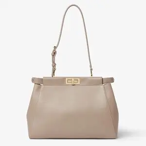 Fendi My Peekaboo Medium Dove Gray Leather Bag
